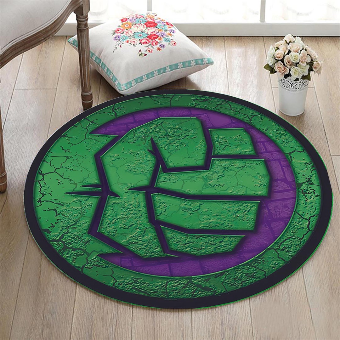 Round Rug,hulk Rug,hulk Fist,kids Room Rug,home Decor Rug,hypebeast Rug ...
