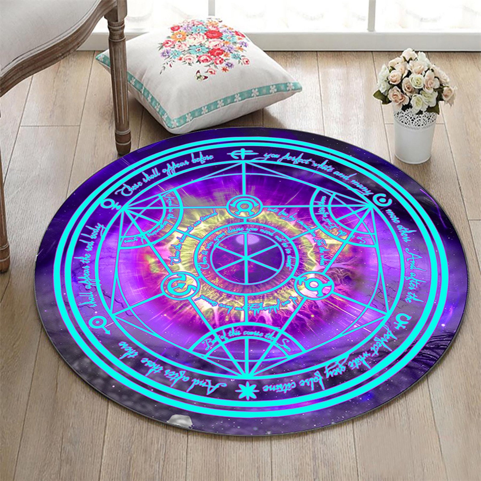 Full Metal Transmutation round Rug Anime Rug Rug for Living - Etsy