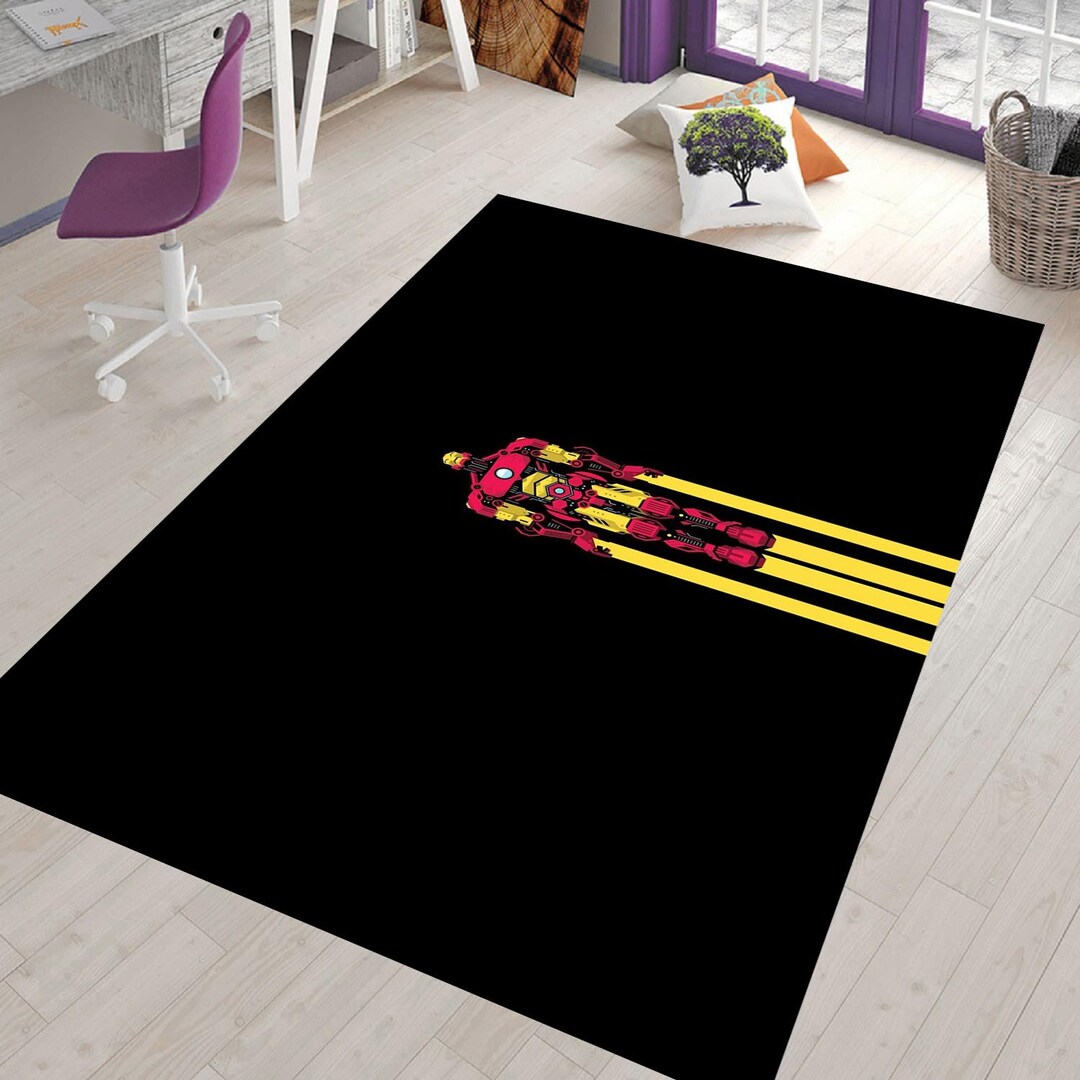 Iron Man Rug Child Rug Kids Room Rug Boy Rug Gift Rug Rug for Living ...