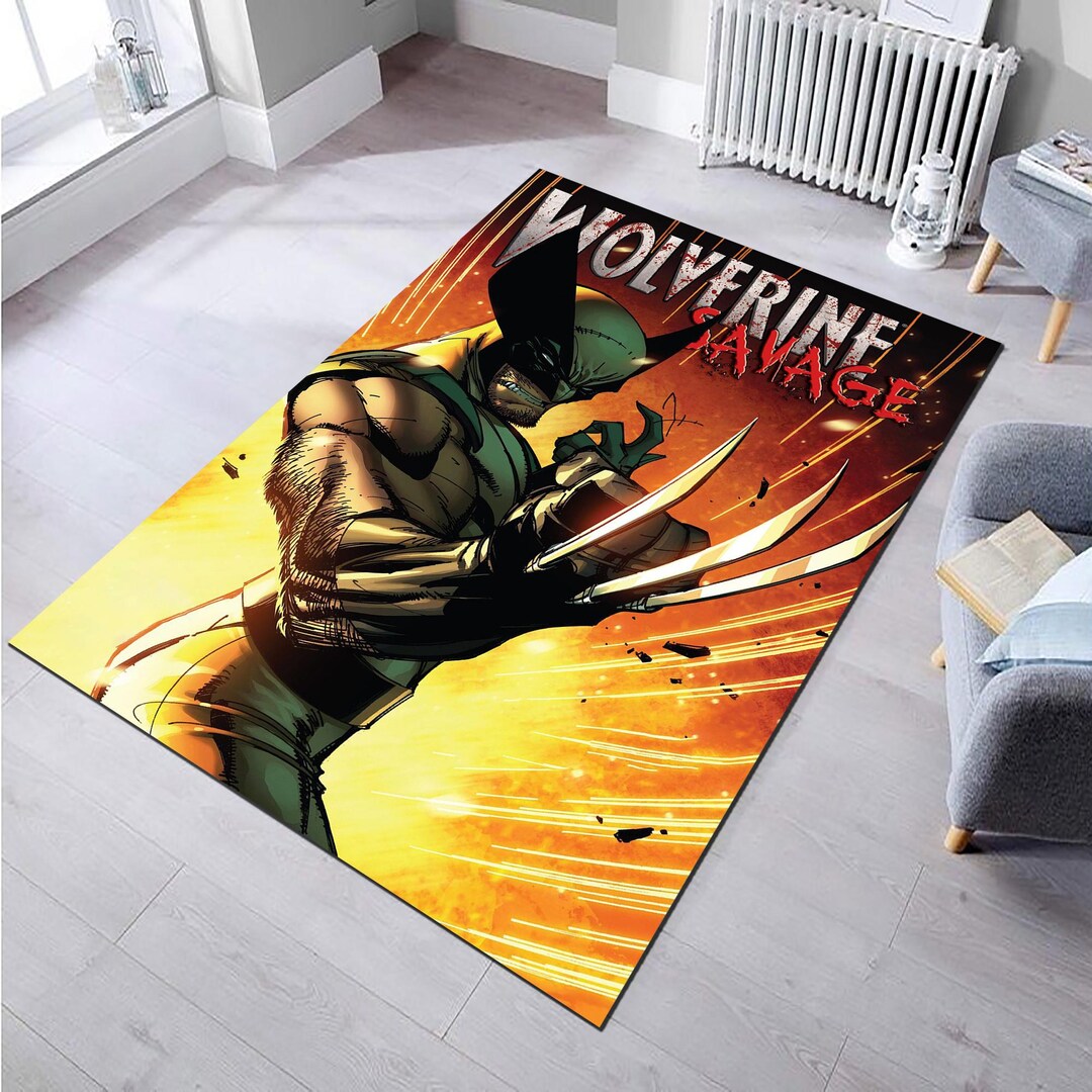 Wolverine Rug, Retro Legends Rug, Comic Cover Rug, Boys Room Rug, X-men ...