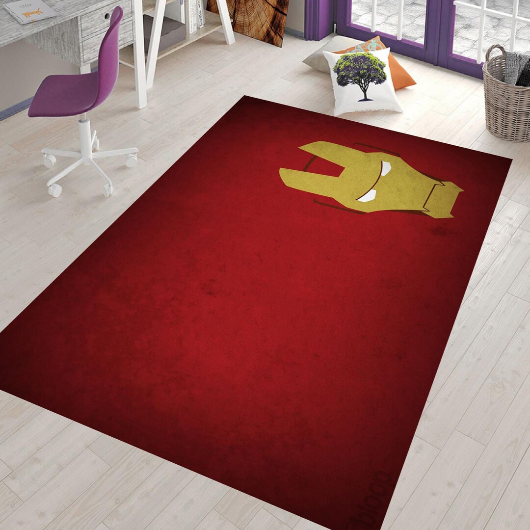 Iron Man Rug Child Rug Kids Room Rug Boy Rug Gift Rug Rug for Living ...
