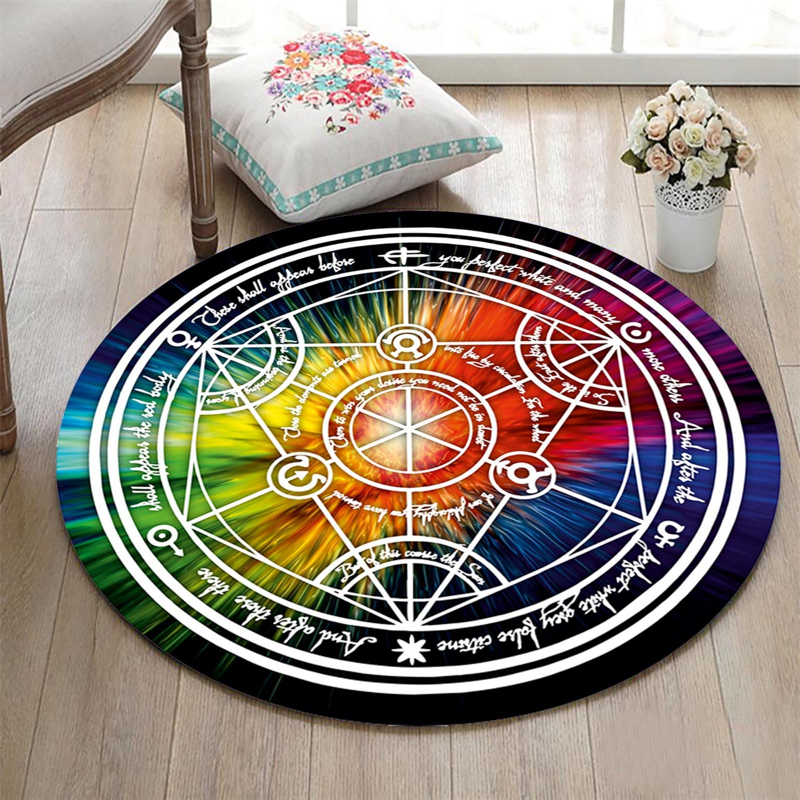 Full Metal Transmutation round Rug Anime Rug Rug for Living - Etsy