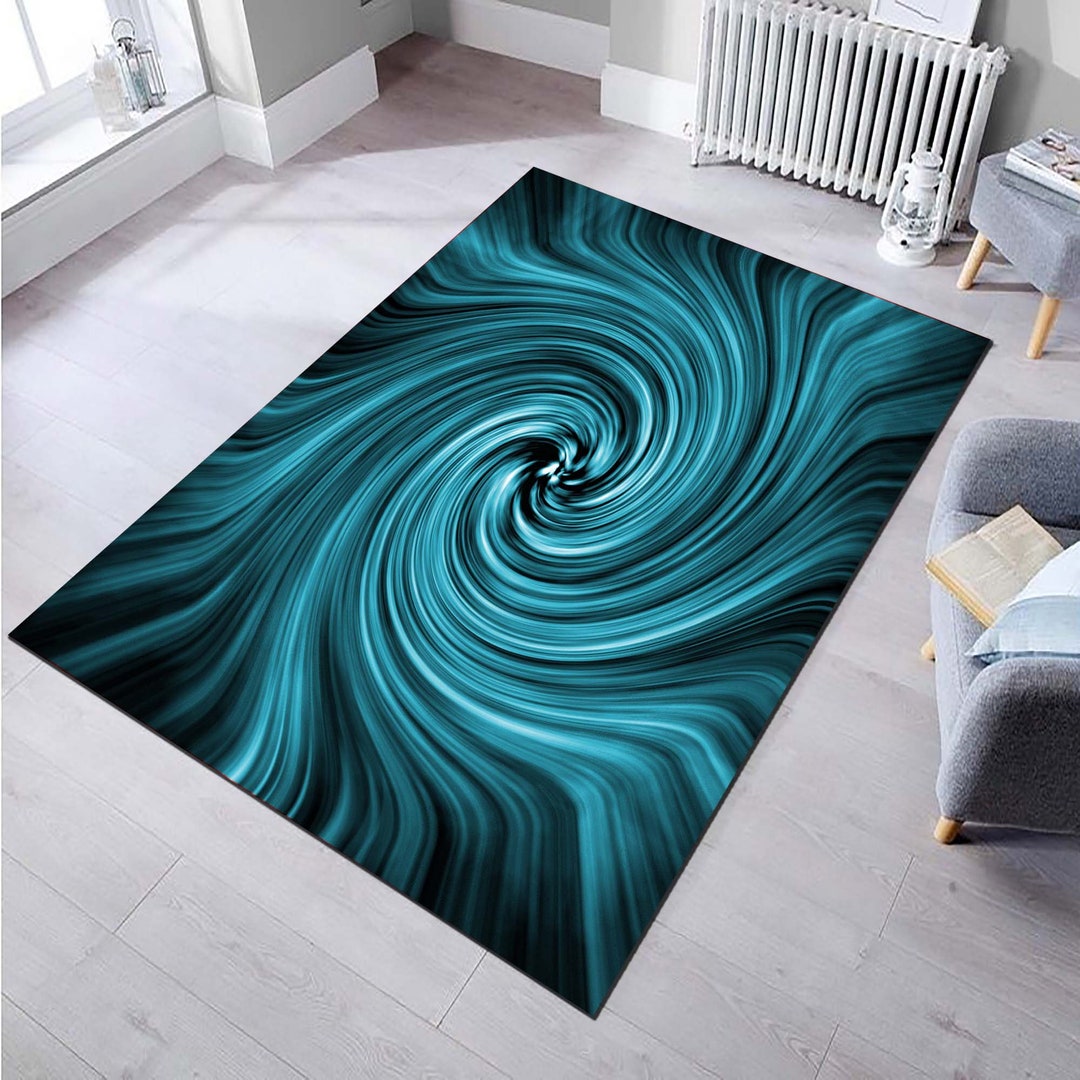 3D Fractal Rug, Vortex Rug Patterned,home Decor Rug,illusion Rug ...