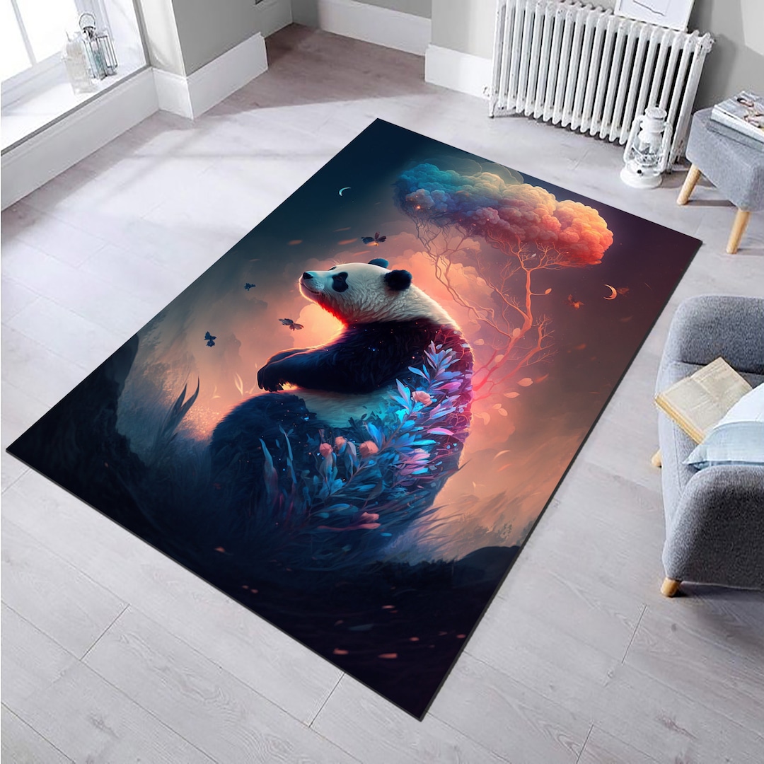 Cute Panda Rug, Panda Rug ,animal Rug, Kids Room Rug, Aesthetic Rug ...