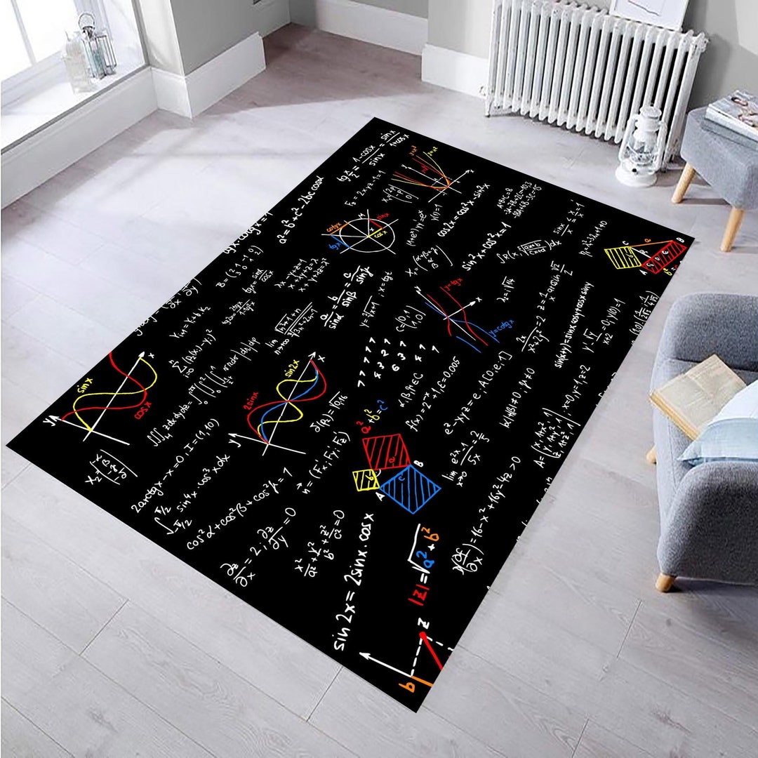 Science Rug,math Formulas,modern Rug,area Rug,décoration D'intérieur ...
