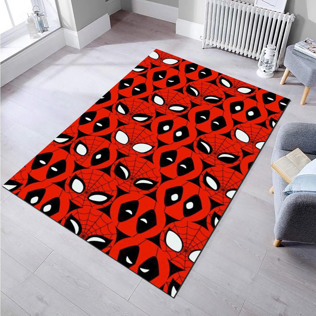 Spiderman Rug, Kids Room Rug, Spiderman, Gift for Him, Rug for Living ...