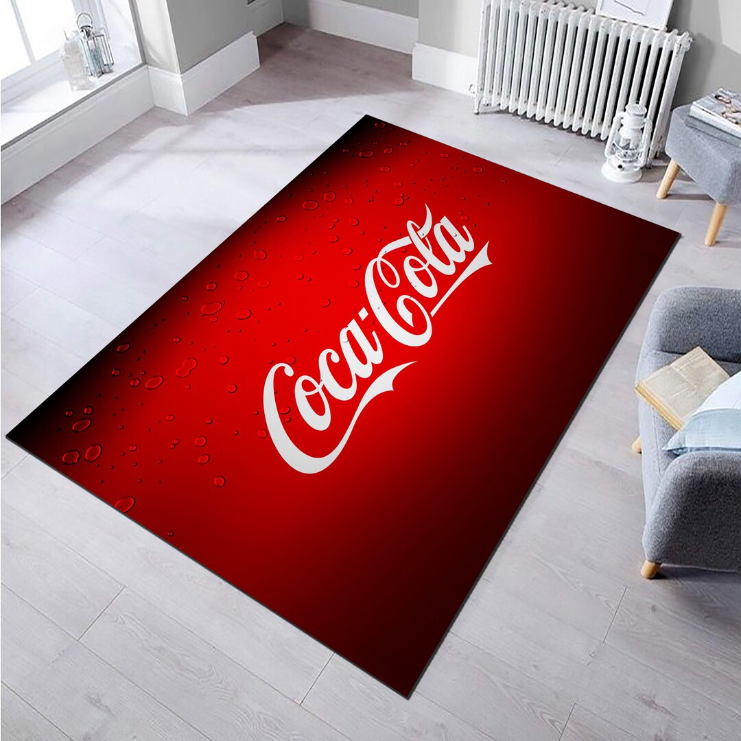 Coca Cola Rug,ruggable Rug,wohnkultur,red Coke Rug,cola Rug,rugs for ...