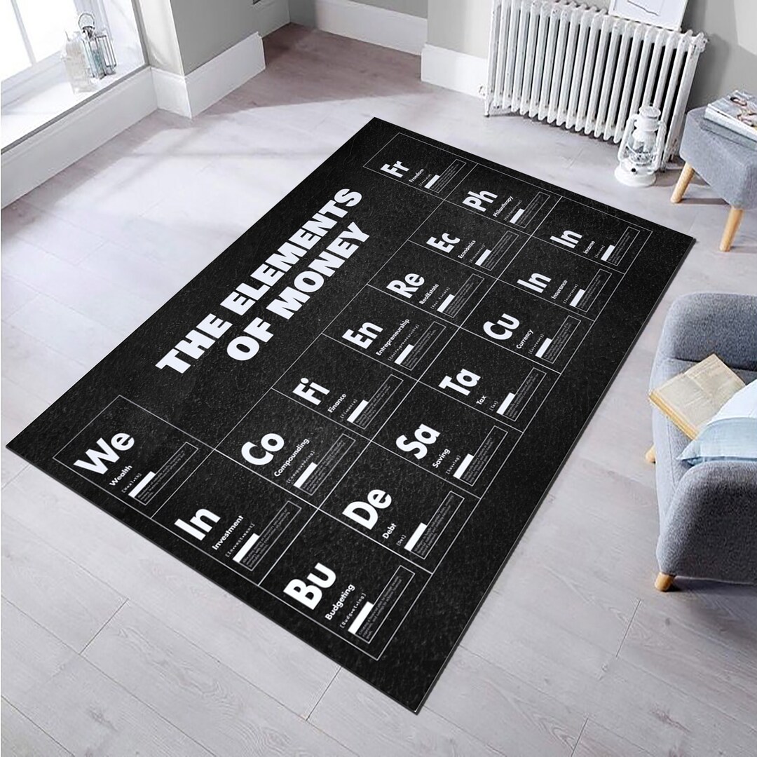 The Elements of Money, Elements Rug, Periodic Table Elements of Money ...