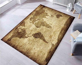 World Map Area Rug | Etsy Ireland