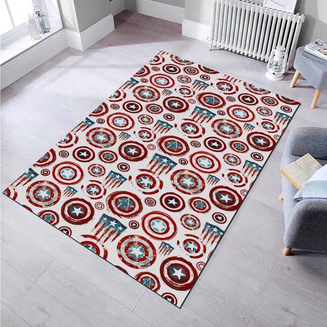 Captain America, Kids Room Rug,child Rugboys Room Rug,gift Rug,rug for ...