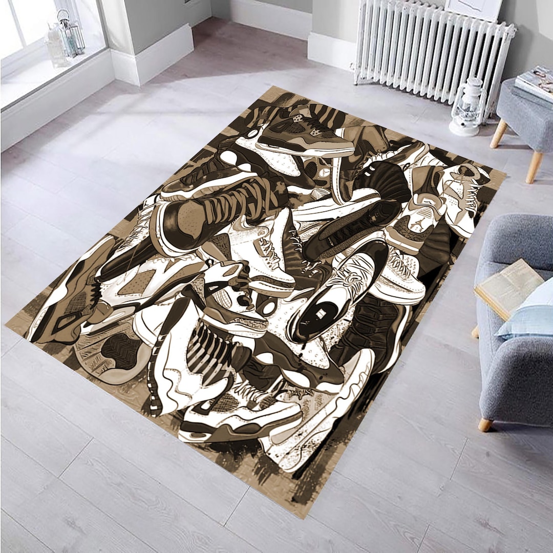 Sneakers Rug Hypebeast Rug Kids Room Rugstreet Rug custom - Etsy