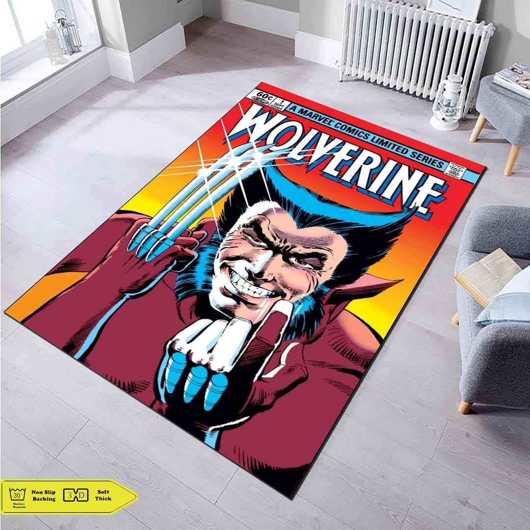 Wolverine Comic Book Cover Rug: X-men Kids Room Decor - Etsy