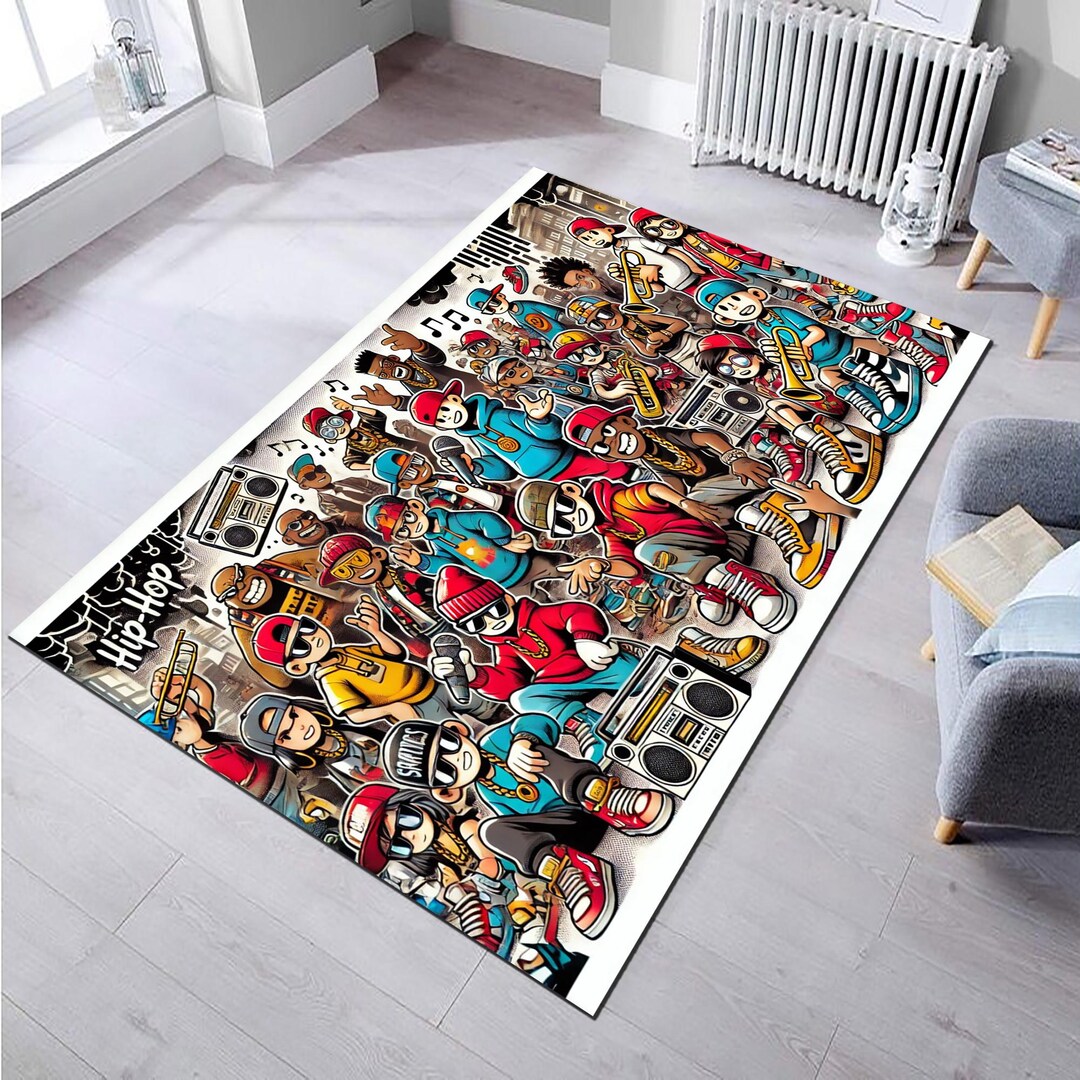 Rappers Collage Rug: Hiphop Music Room Decor, Non-slip - Etsy
