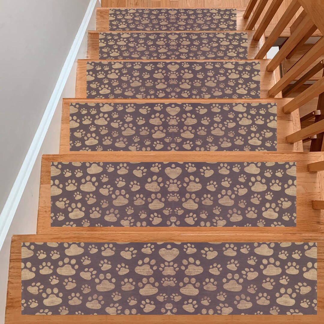 Stair Tread, Paw Patterned Rug, Stair Carpet ,desing Rug,stair Step ...