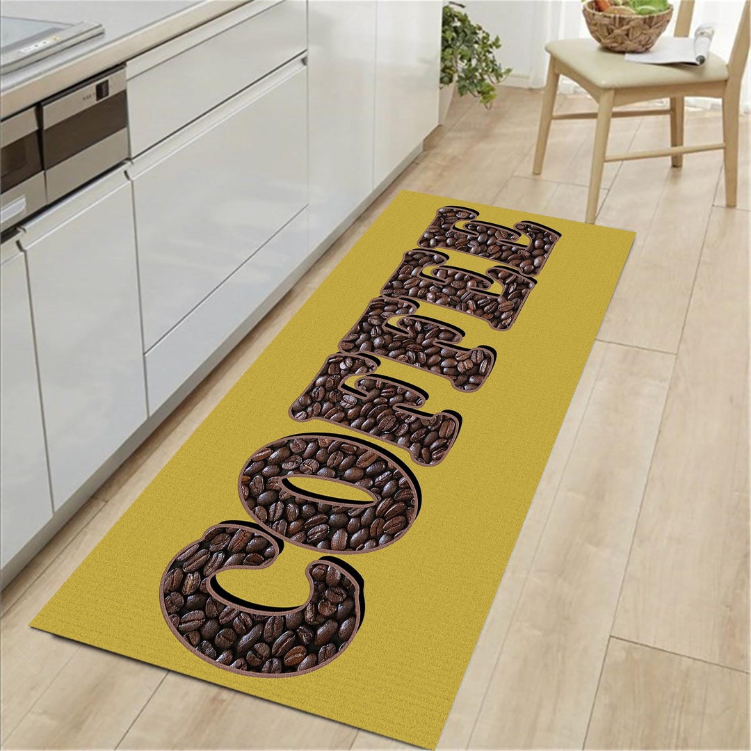 Coffee Patterned,kitchen Rug,cook Area Rug,colorful Runner Rug,kitchen ...