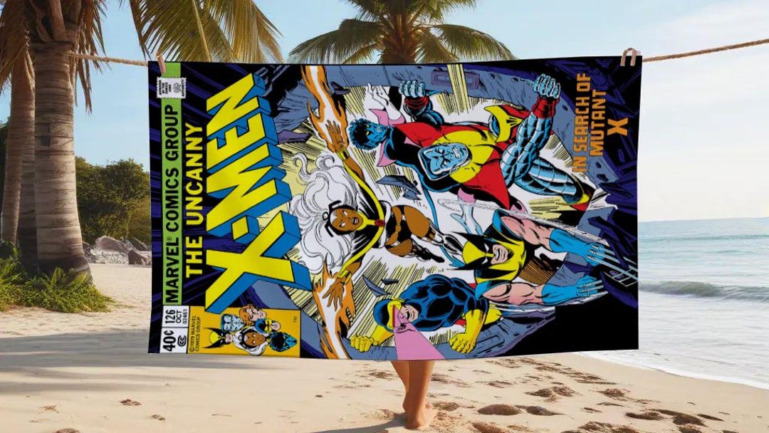 X-men Decor | Cool Beach Towel Set | Custom Beach Towel | X-men Pool ...