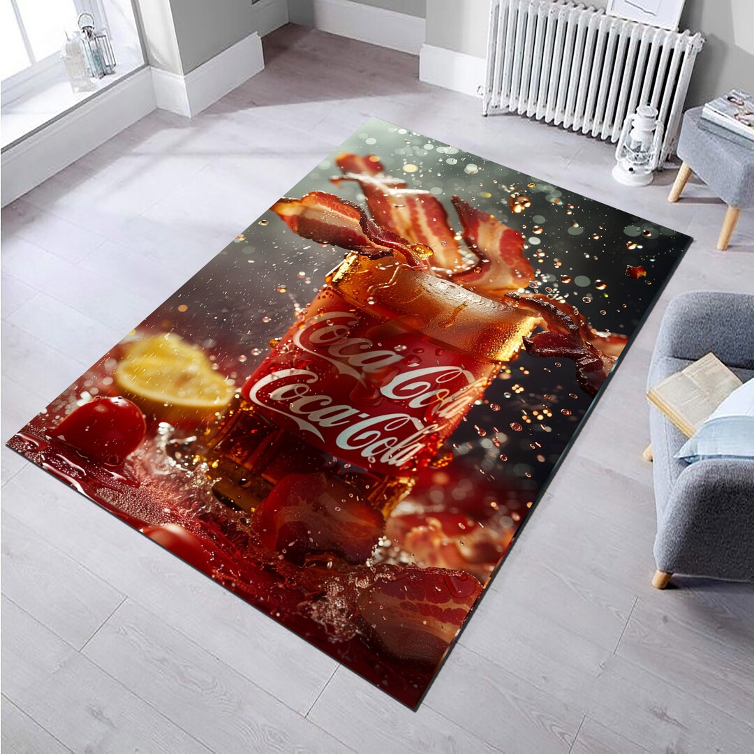 Coke Rug,coca Cola Decor,coca Cola Rug,retro Rug,home Decor,washable ...