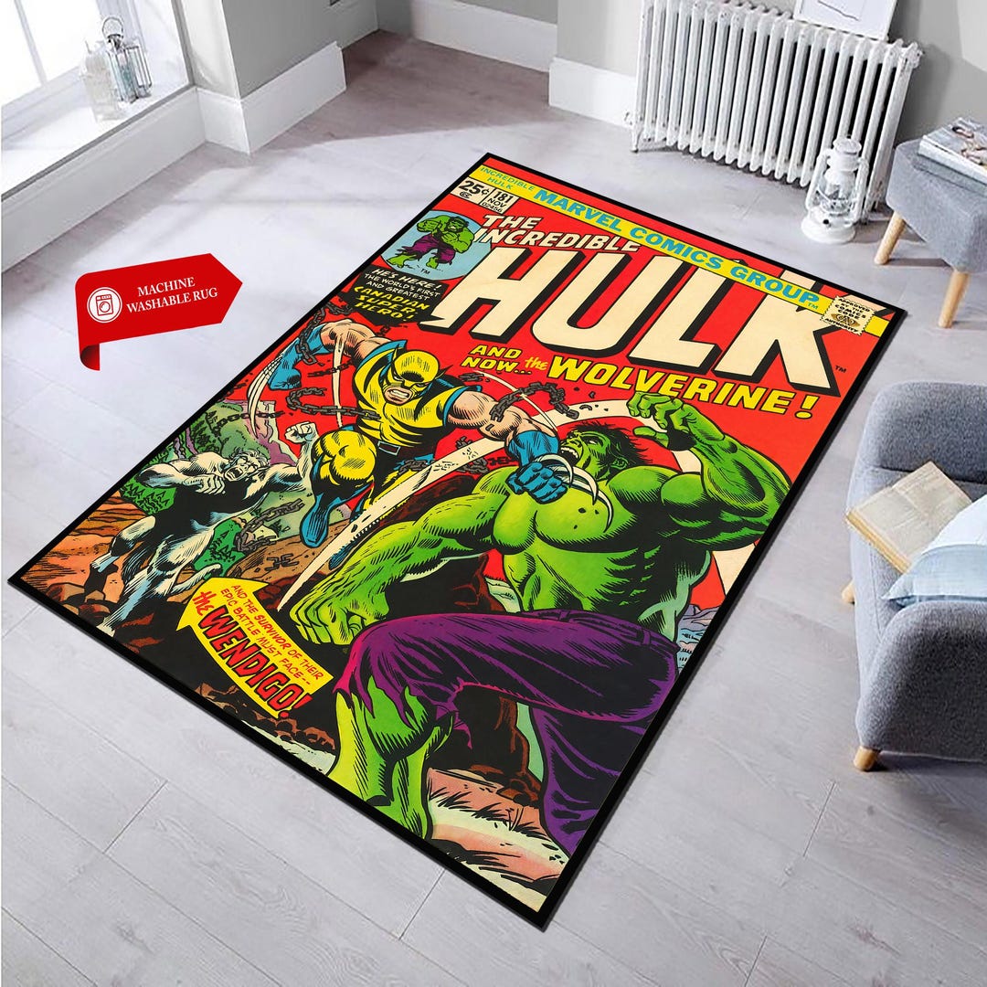 Hulk Decor Rug,comics Rug,boy Room Rug,kids Room Rug,gift for Him ...