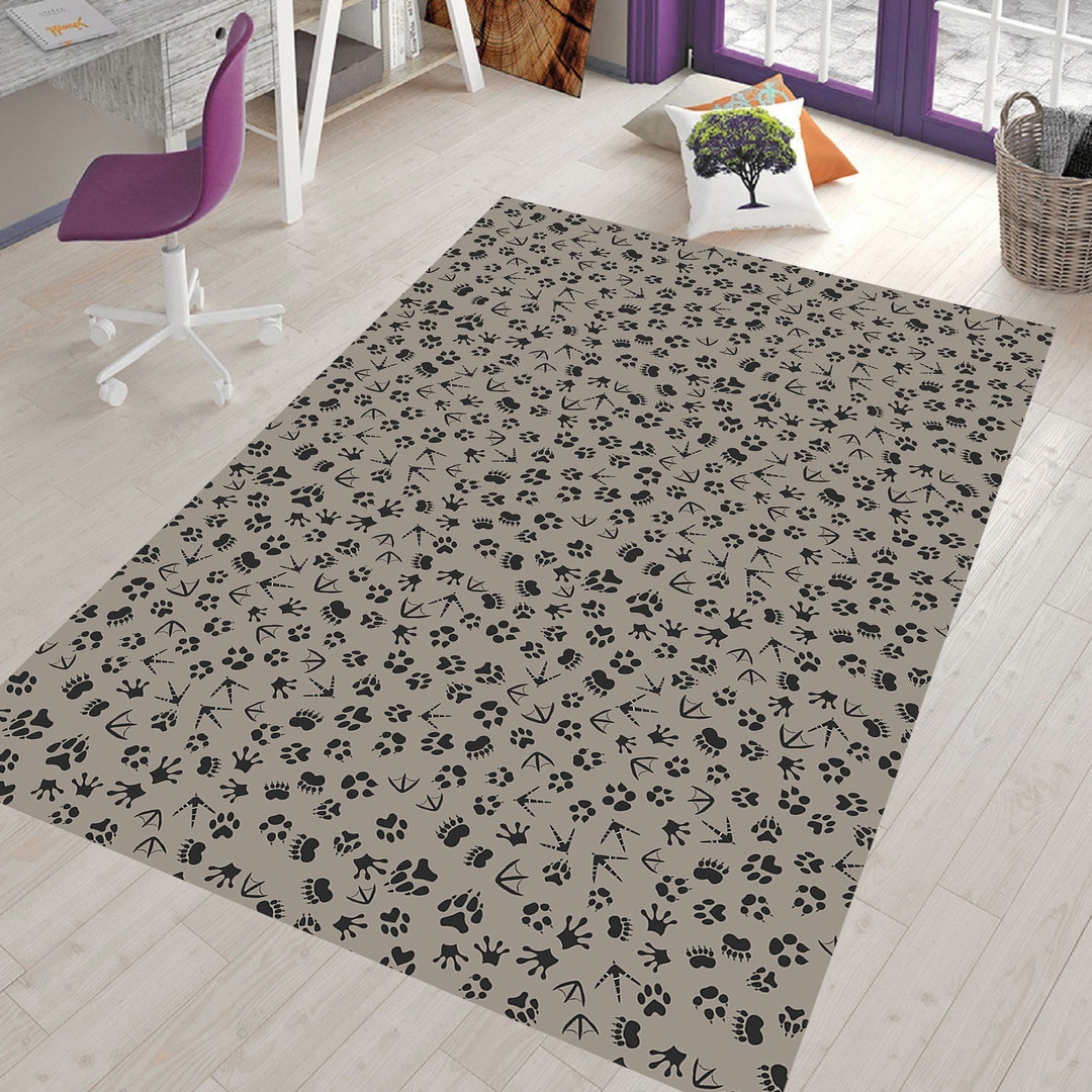 Different Footprints, Foot Steps Rug, Girl Room Rug, Gift for Her ...