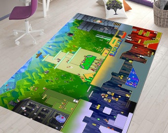 Rugs Floor & Rugs Home & Living Kids Room Decor Super Mario Mario Theme ...