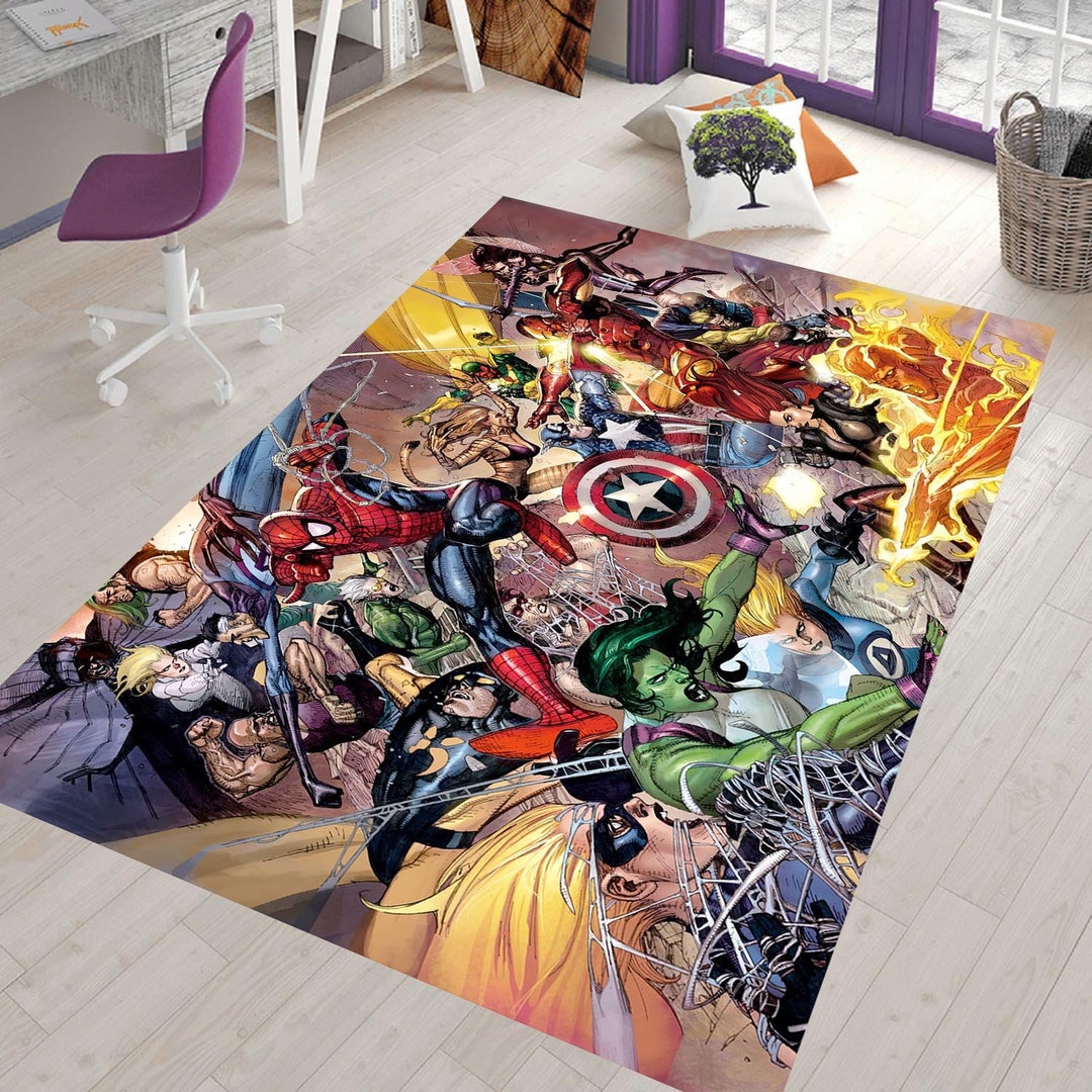 Iron Man Rug,spiderman Rug,captain America,kids Room Rug,popular Rug ...