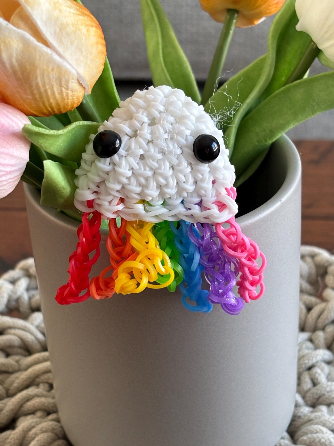 Rainbow Loom Loomigurumi Rainbow Cloud - Etsy