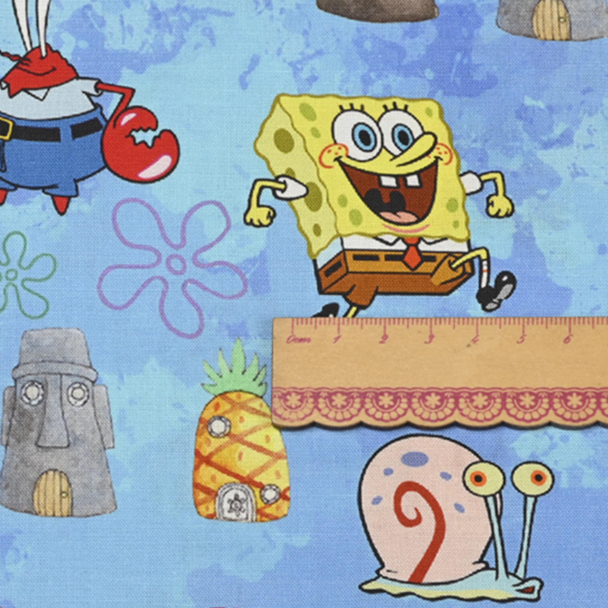 Spongebob Fabric Spongebob and Patrick Print Fabric Cartoon Anime ...