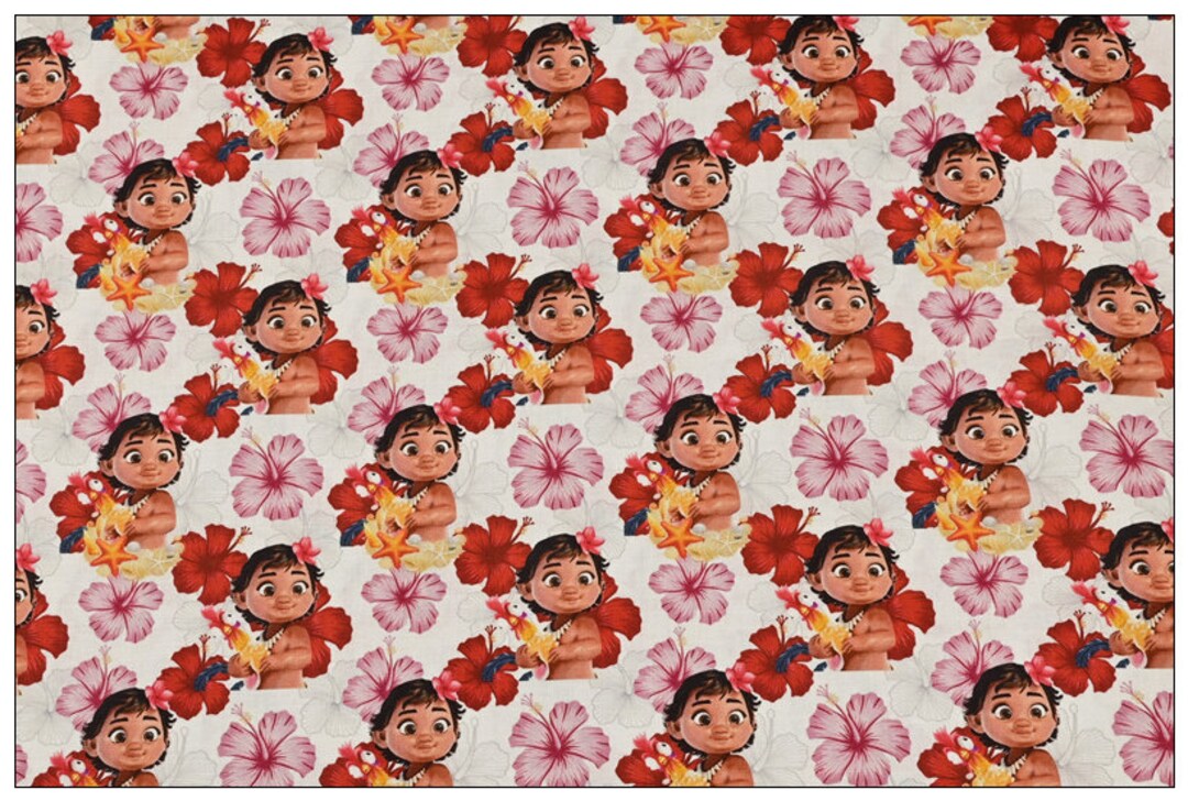 Moana Fabric Disney Fabric Princess Fabric Cartoon Anime Cotton Fabric ...