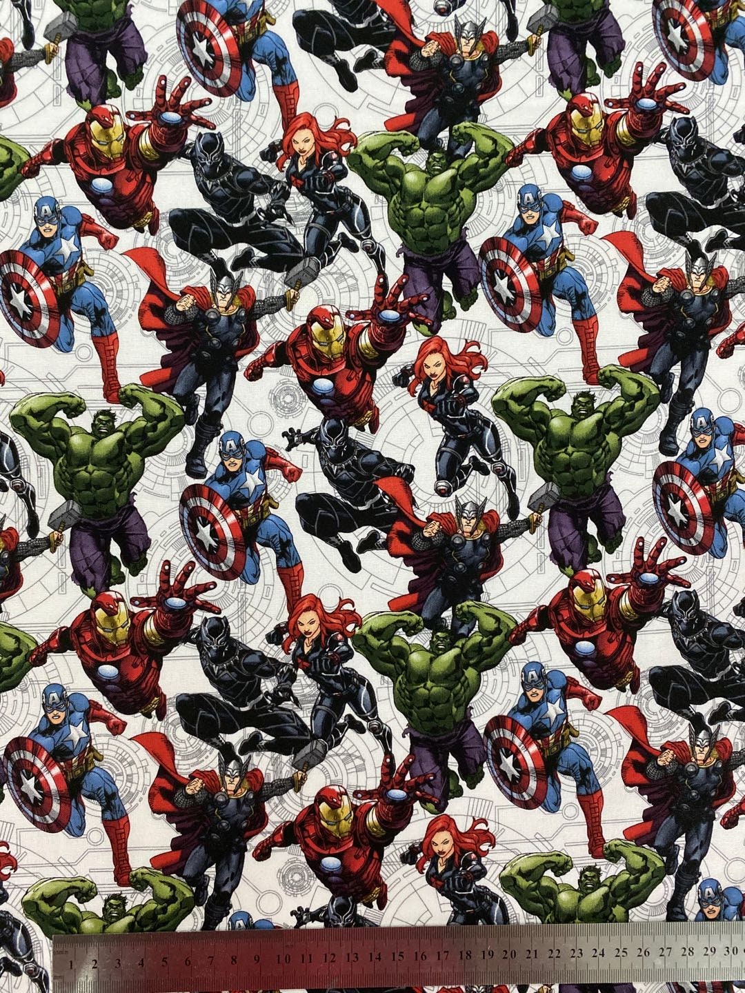 Avengers Fabric Marvel Character Fabric Cartoon Anime Cotton Fabric by ...