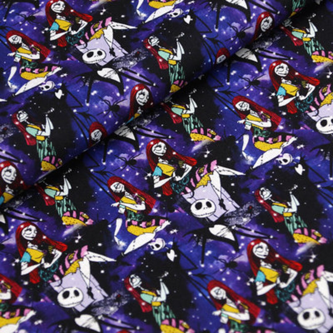 The Nightmare Before Christmas Fabric Skull Cartoon Anime Cotton Fabric ...