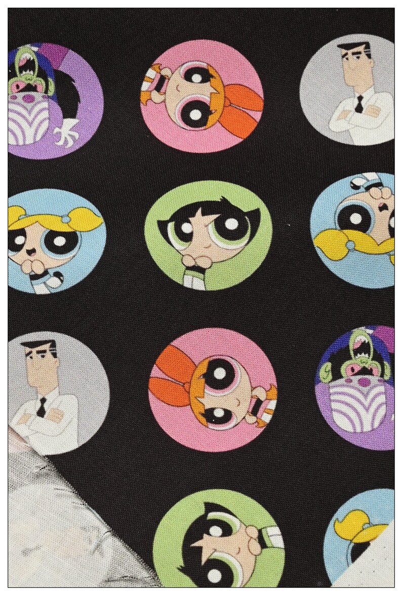 Powerpuff Girls Fabric Games Cartoon Anime Cotton Fabric by - Etsy