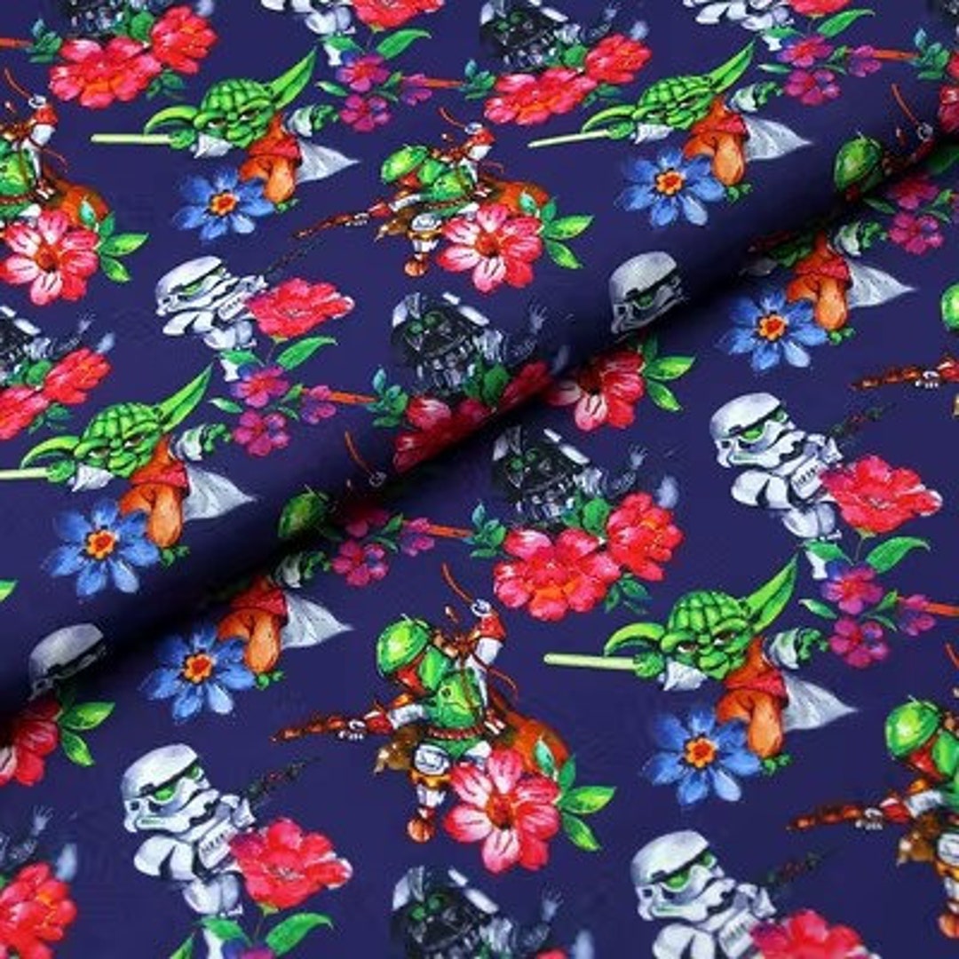 Baby Yoda Fabric Star Wars Fabric Cartoon Anime Cotton Fabric - Etsy
