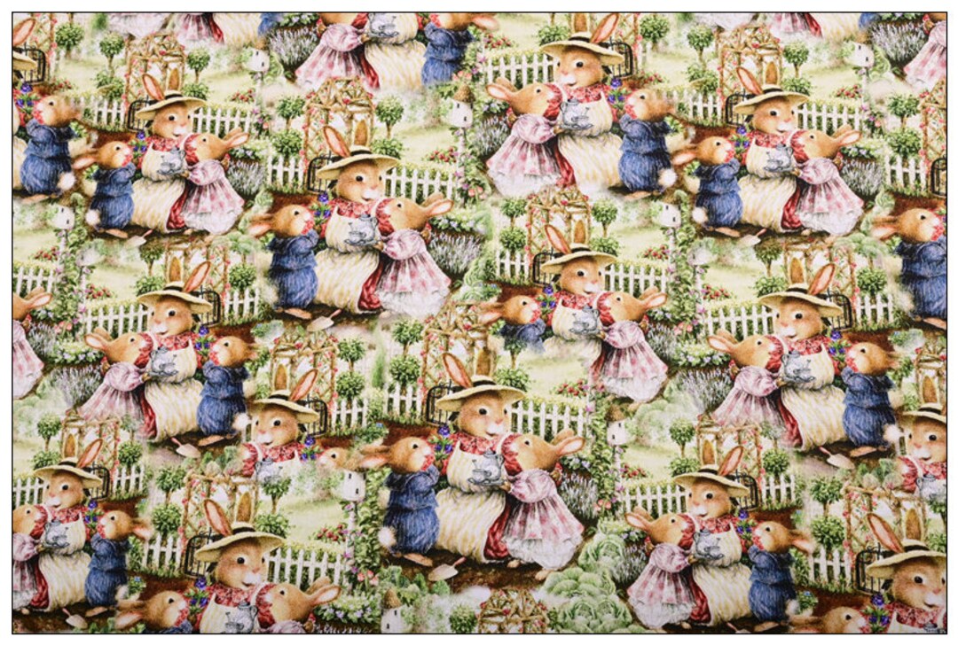Peter Rabbit Fabric Beatrix Potter Fabric Cartoon Anime Cotton Fabric ...