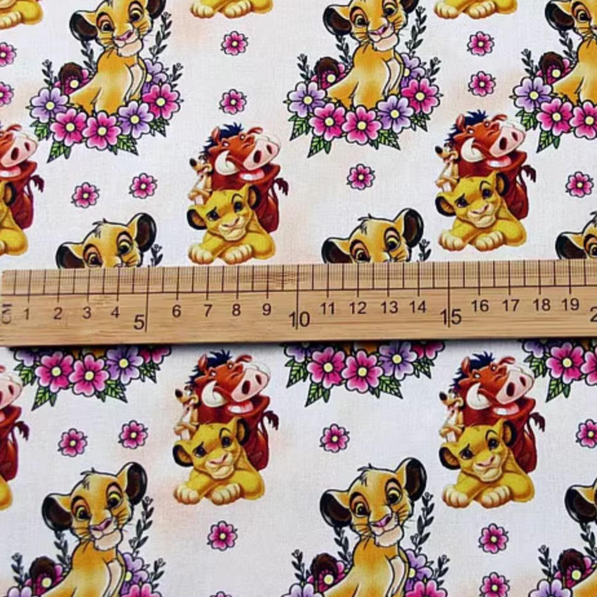 Disney the Lion King Fabric Lion Simba Mufasa Fabric Cartoon Anime ...