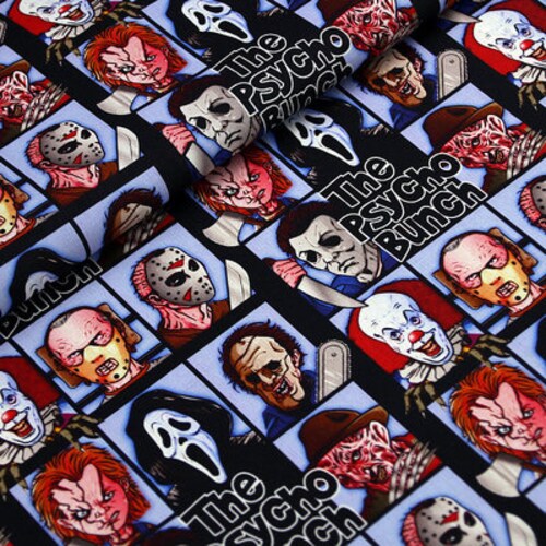 Halloween Horror Movies Fabric Gothic Jason Freddy Chucky - Etsy