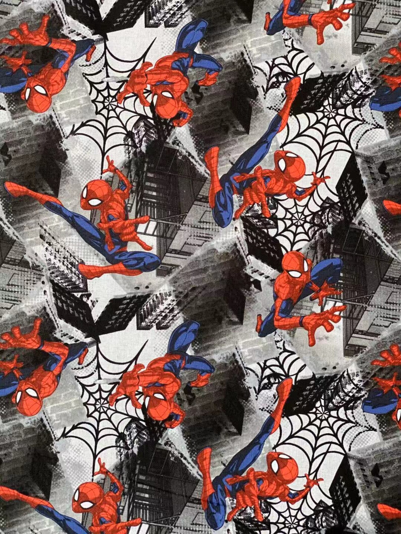 3D Spiderman Fabric Superhero Cartoon Anime Cotton Fabric by the Half ...