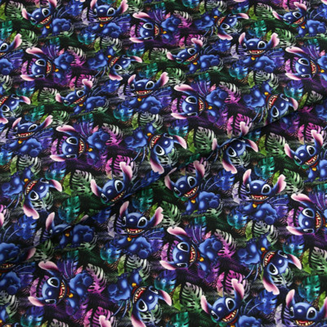 Stitch Fabric Blue Koala Cartoon Anime Cotton Fabric by the Half Meter ...