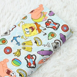 Spongebob Squarepants Fabric Spongebob Patrick Cartoon Anime Cotton ...