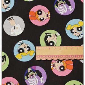 Powerpuff Girls Fabric Games Cartoon Anime Cotton Fabric by the 45CM ...