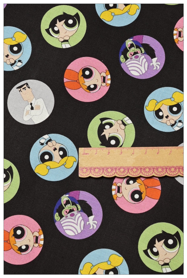 Powerpuff Girls Fabric Games Cartoon Anime Cotton Fabric by - Etsy