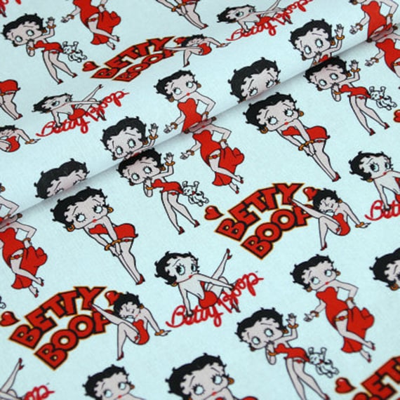 Betty Boop Fabric Jazz Age Flapper Cartoon Anime Cotton Fabric - Etsy