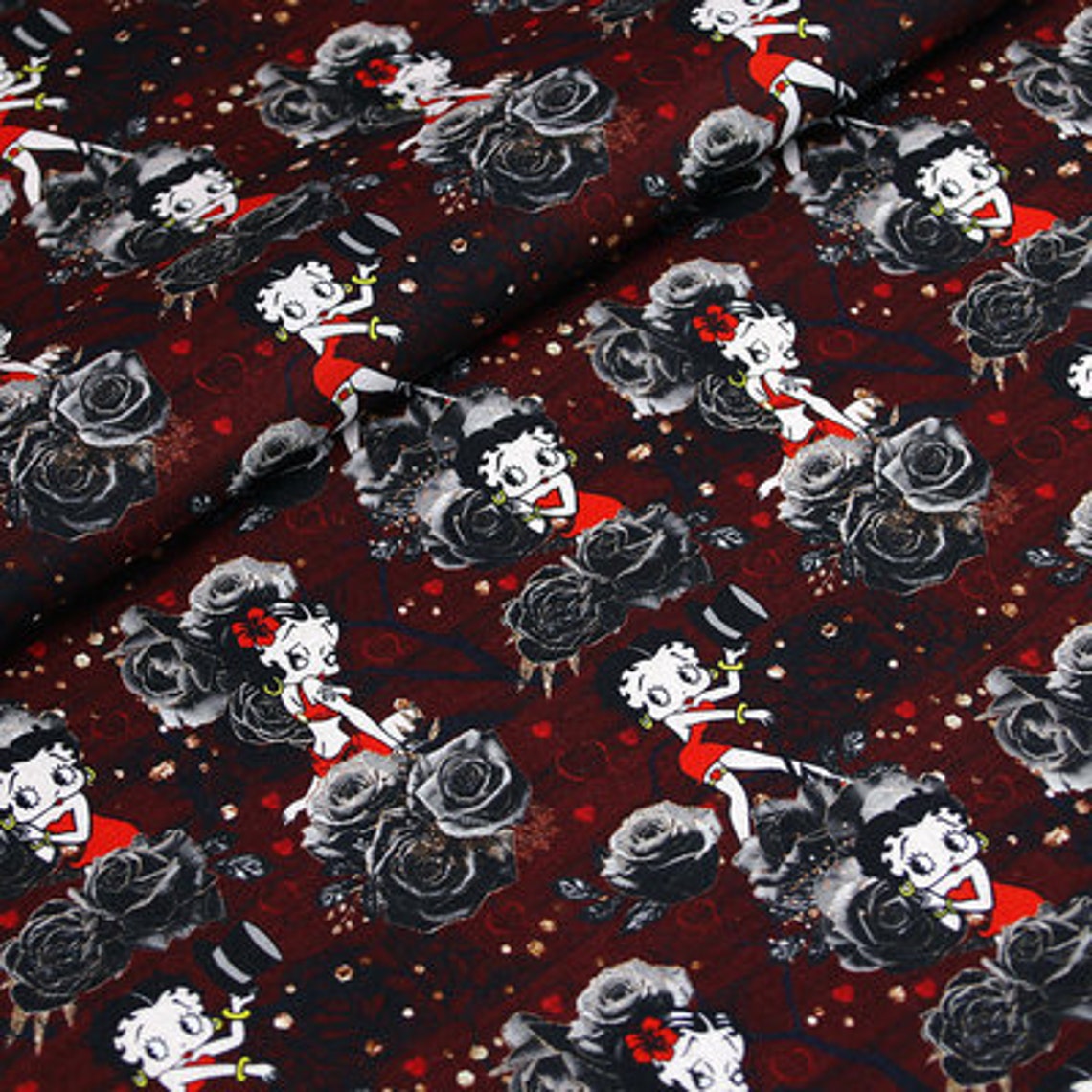 Betty Boop Fabric Jazz Age Flapper Cartoon Anime Cotton Fabric - Etsy