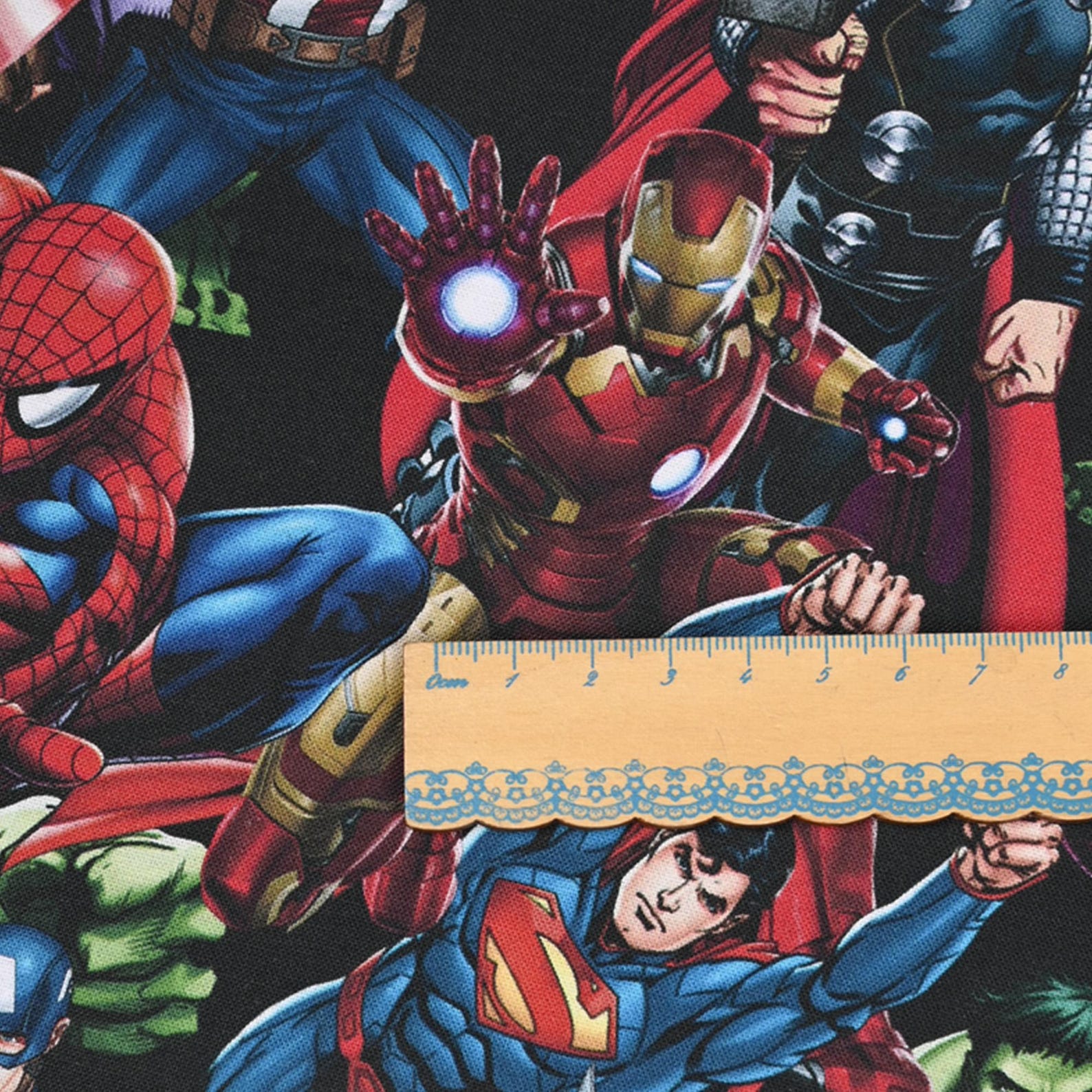 Marvel Characters Fabric Cartoon Anime Cotton Fabric by the Half Yard ...