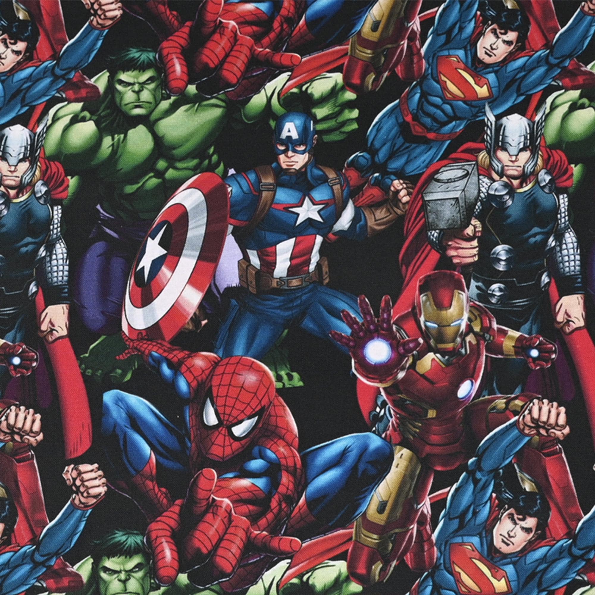 Marvel Characters Fabric Cartoon Anime Cotton Fabric by the Half Yard ...