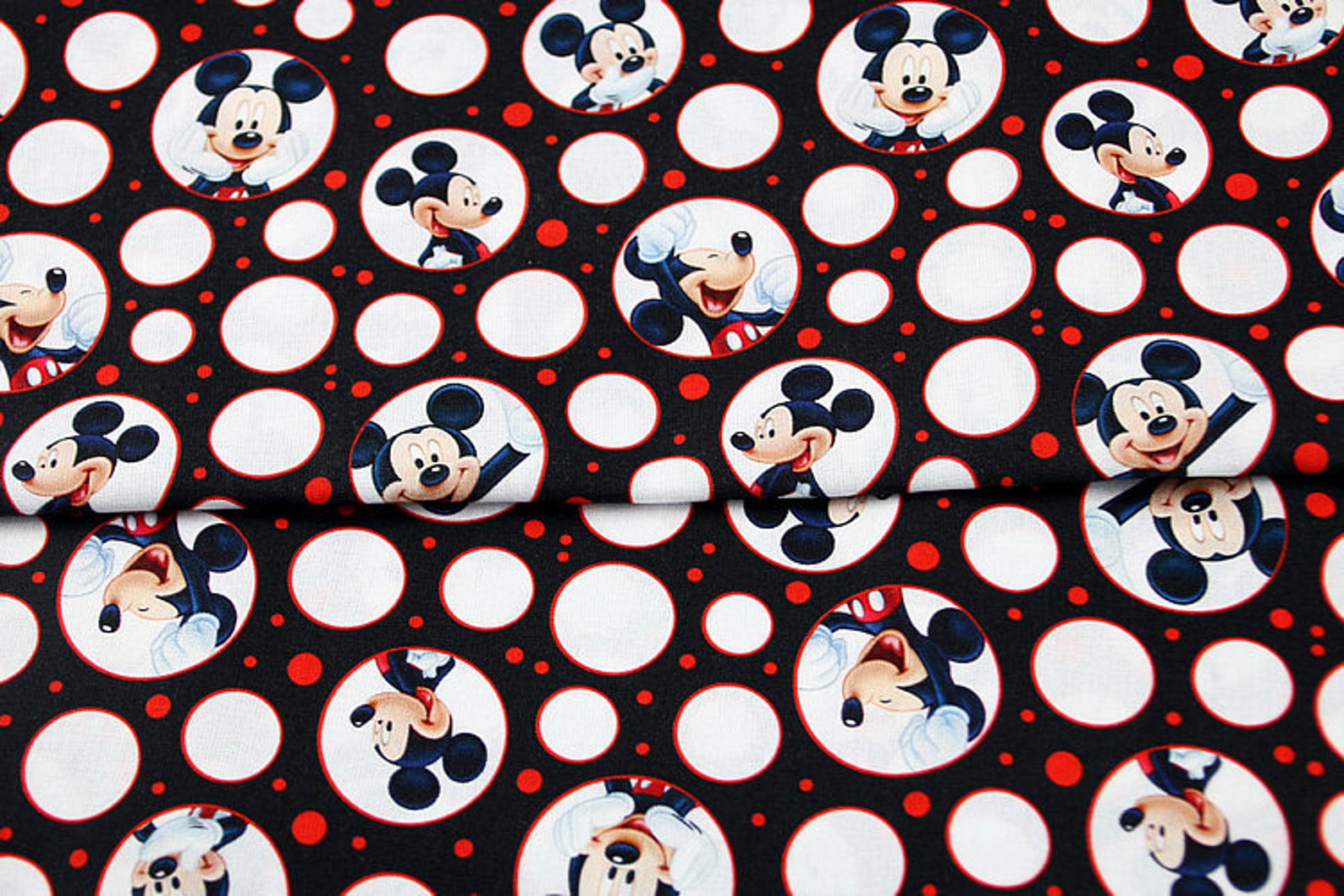 Mickey Minnie Mouse Fabric Disney Cartoon Anime Cotton Fabric - Etsy
