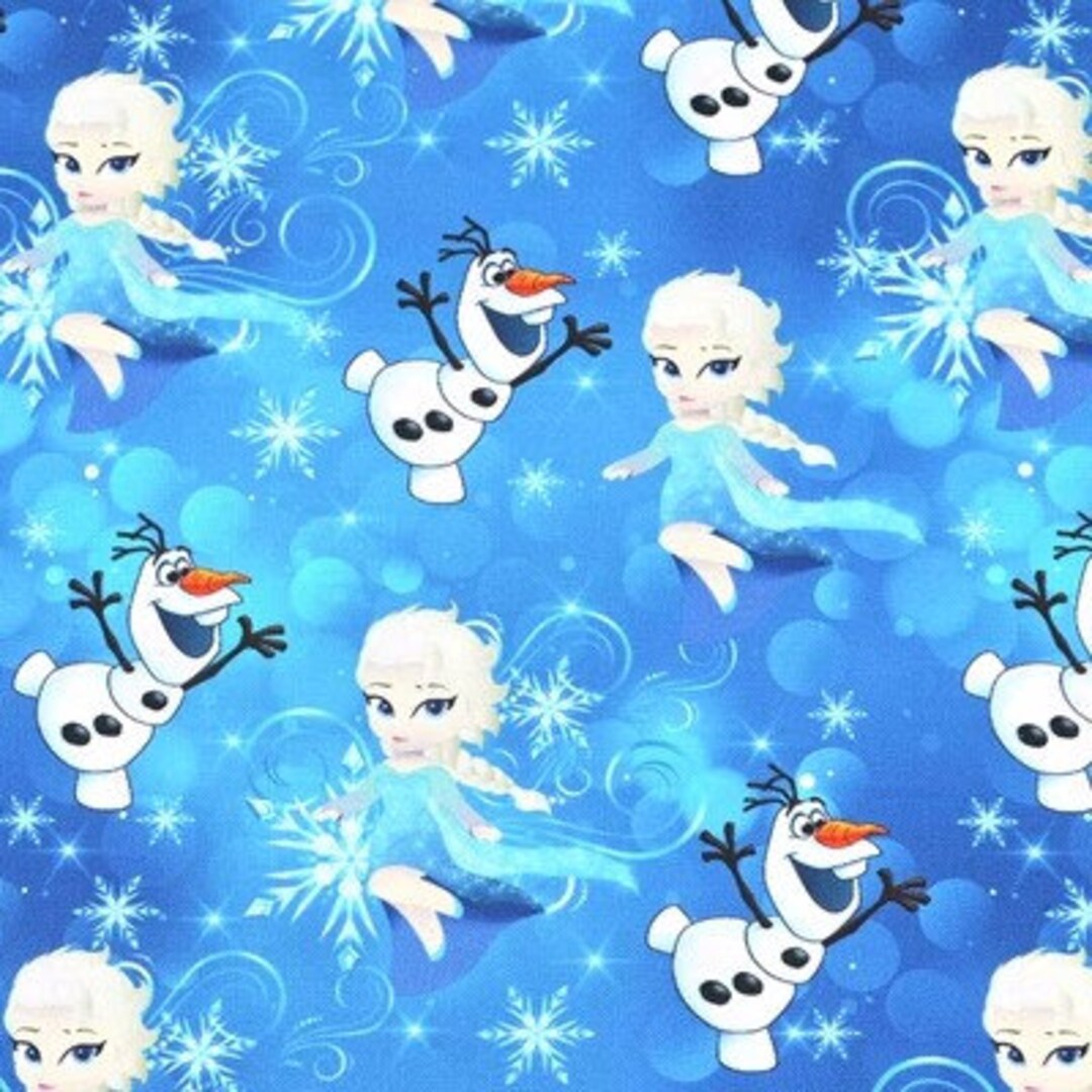 Frozen Disney Princess Fabric Cartoon Anime Cotton Fabric by the Half ...