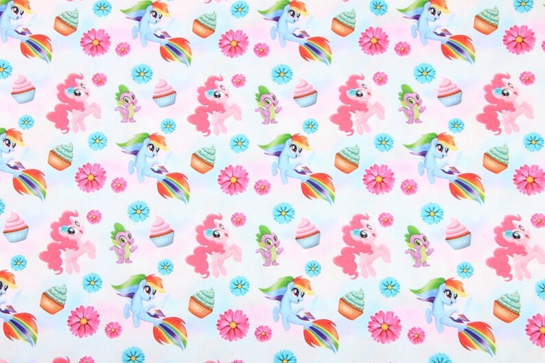 My Little Pony Fabric Pinkie Pie Cartoon Anime Cotton Fabric - Etsy