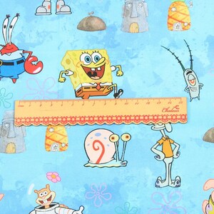 Spongebob Squarepants Fabric Spongebob Patrick Cartoon Anime Cotton ...