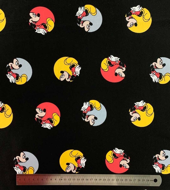 Mickey Minnie Mouse Fabric Disney Cartoon Anime Cotton Fabric - Etsy