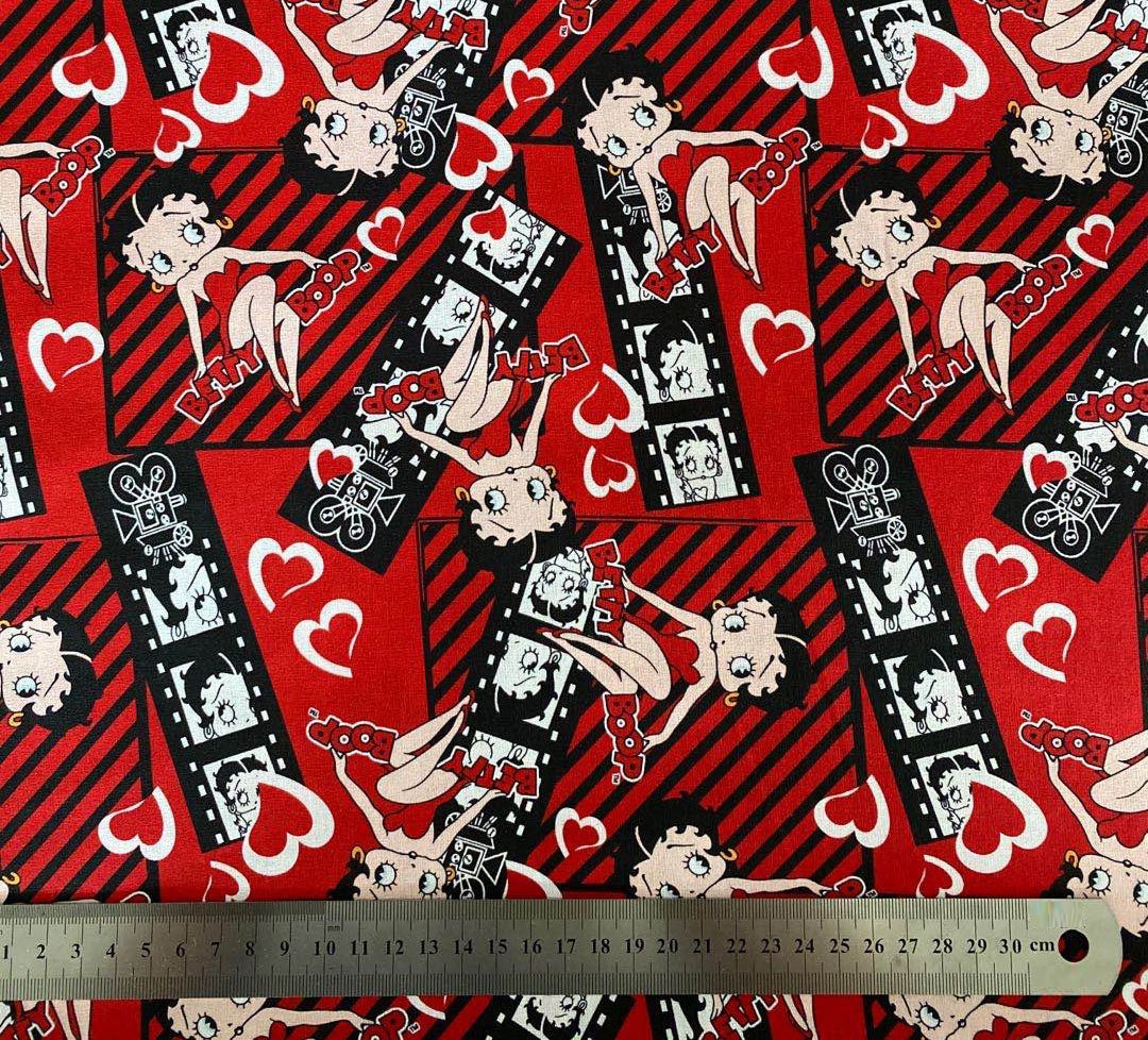 Betty Boop Fabric Jazz Age Flapper Cartoon Anime Cotton Fabric by the ...